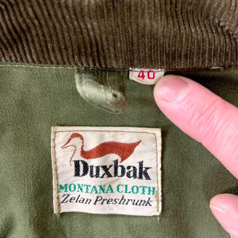 Vintage Duxbak Waxed Canvas Hunting Jacket Survivor - Gem